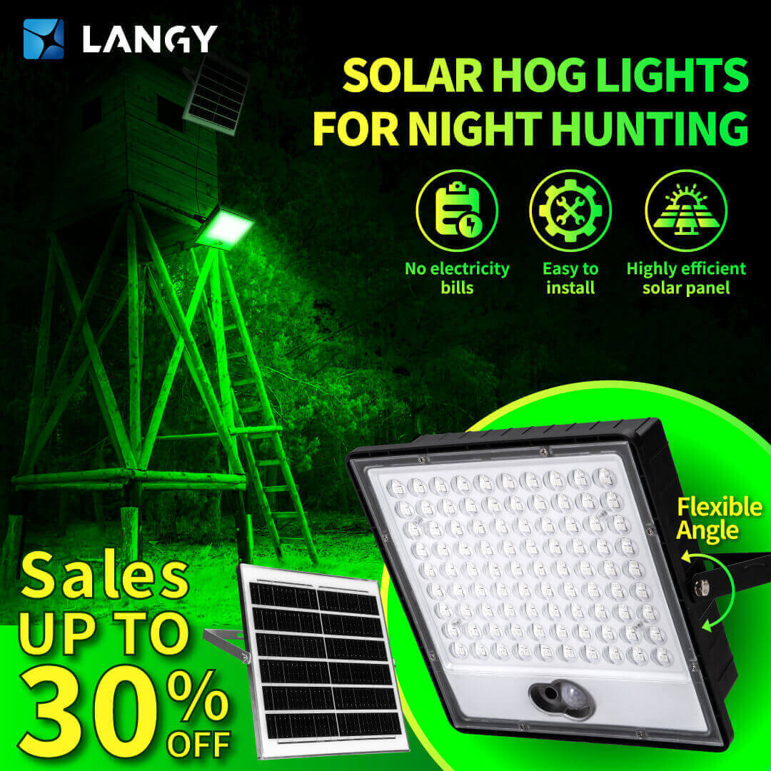 Green Hunting Lights for Hog Hunting | Solar-Powered Hog Lights - Langy ...