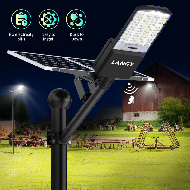 LANGY 1000W 1500W 2000W solar parking lot light ,Motion Sensor Solar ...
