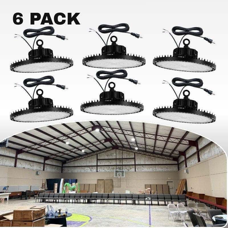LANGY 6 PACK 200W UFO High Bay Led Light ,hig lumens 6000K – Langy Energy