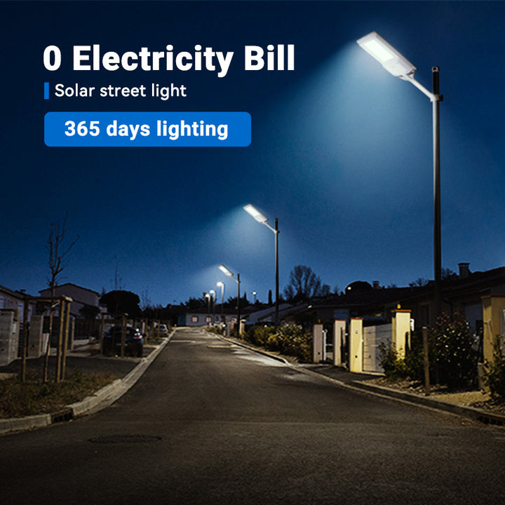 LANGY Bright 300 W solar street light ,30000 lumens ,dusk to dawn with ...